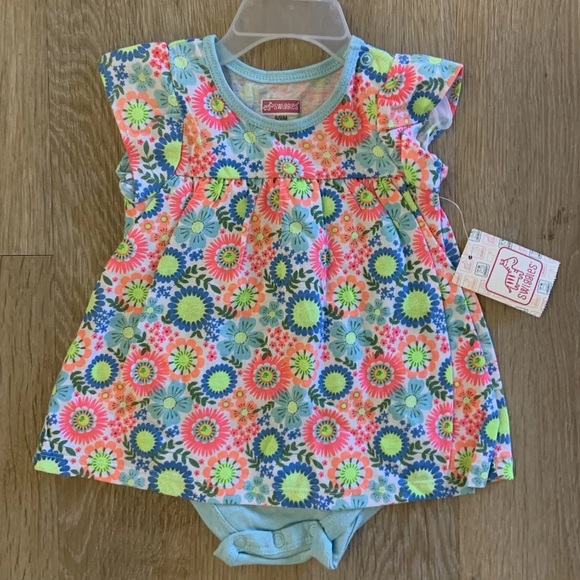 Swiggles | One Pieces | Nwt Swiggles Girls Size 69 Months Blue Pink ...